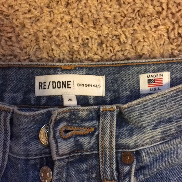 Re/Done | Jeans | Redone Stovepipe Blue Denim Jeans Cropped | Poshmark